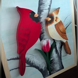 Woodwork by Romeo | Art | Carved Cardinal Bird Art Woodwork By Romeo ...
